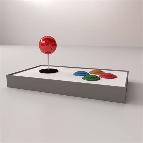 Joystick Darcade Modèle 3d 15 3ds Blend Dae Fbx Obj Free3d