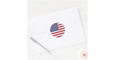 American Flag Envelope Seal Zazzle