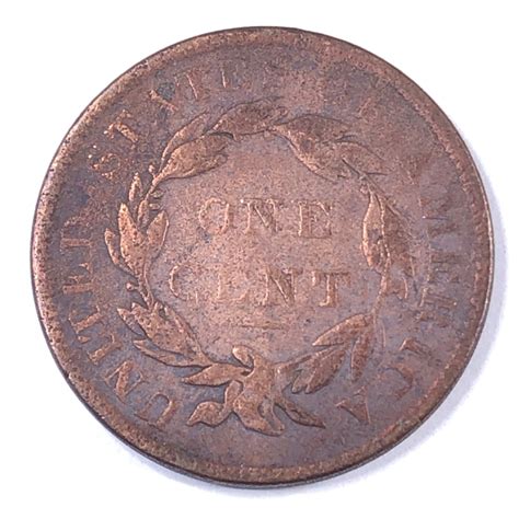 1837 Matron Head Large Cent Property Room