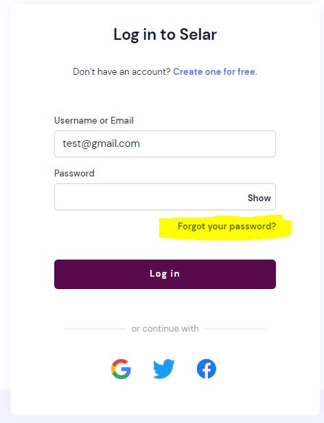 Password Reset