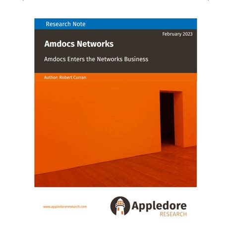 Stelica Gheorghita On Linkedin Amdocs Networks Appledore Research