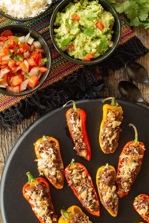 Picadillo Stuffed Mini Peppers Ten Pound Cake Company