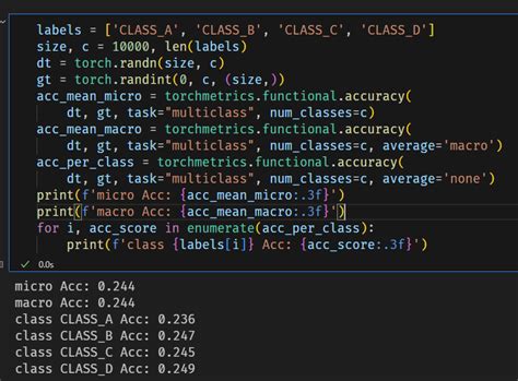 how to obtain per class accuracy at the end of each epoch