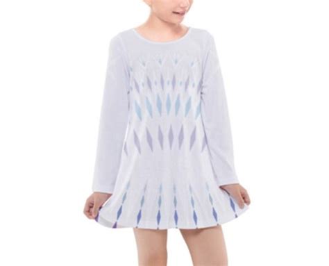 Elsa Elements Inspired Long Sleeve Dress Etsy