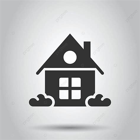 Flatstyle Building Icon Vector Home Illustration On Isolated White Backgroundrepresenting The