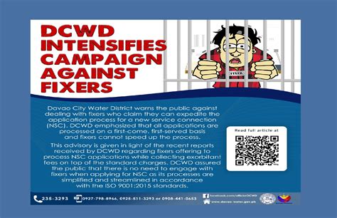 Dcwd Intensifies Campaign Against Fixers Mindanao Journal