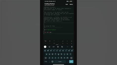 Literals In Python Using For Loop Python Programming Youtube