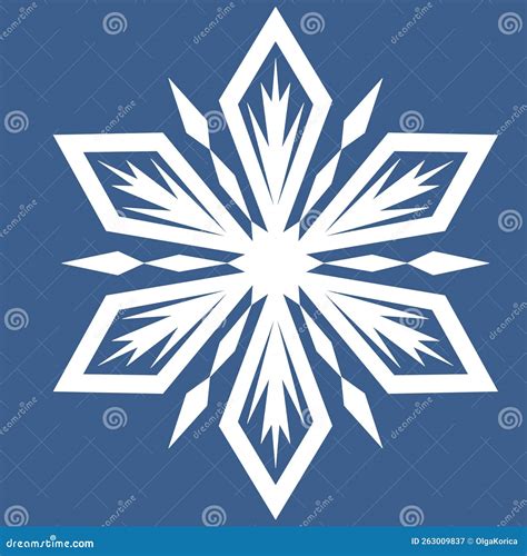 Snowflake Illustration Symbol Icon Symmetrical For Design Stock Illustration Illustration Of