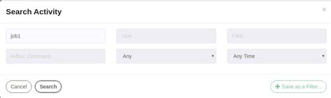 Search Activity Filter Save · Issue 5692 · Rundeckrundeck · Github