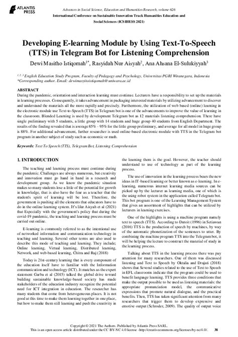 pdf developing e learning module by using text to speech tts in