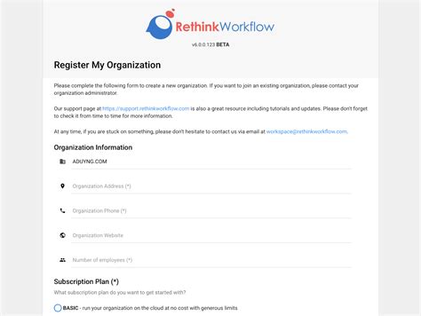 Rethink Workflow Support How To Register An Account With Rethink Workflow Using G Suite Account