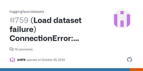 Load Dataset Failure Connectionerror Couldnt Reach Https Raw Githubusercontent