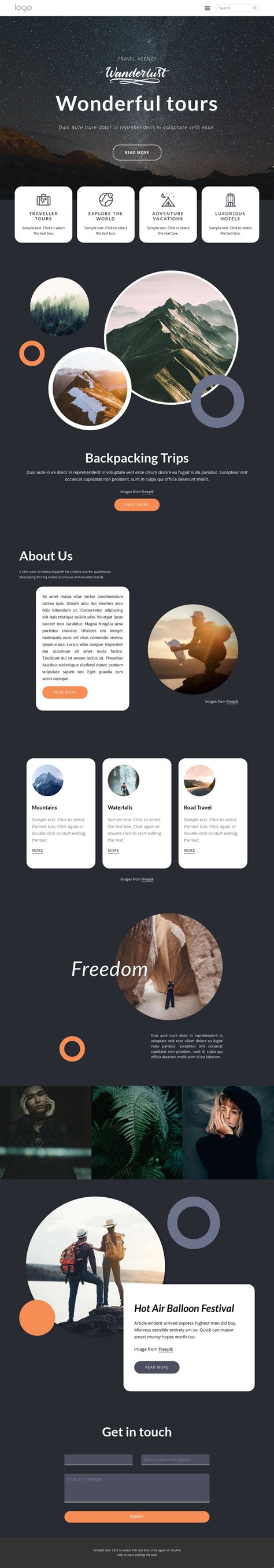 Wonderful Travel And Tours CSS Template By Nicepage