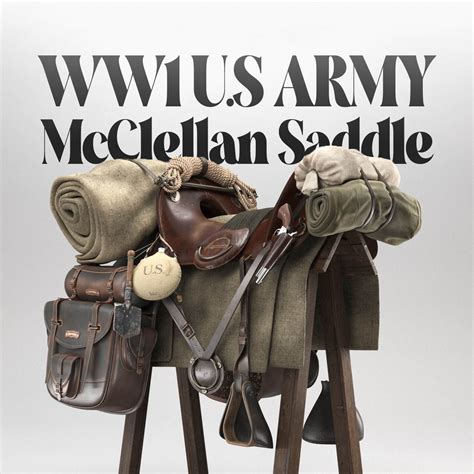 Artstation Us Army Mcclellan Saddle Wwi