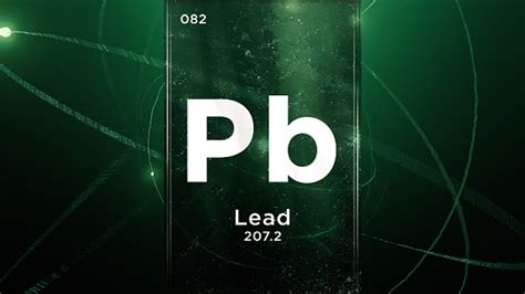 Lead Symbol Chemical Element Of The Periodic Table 3d Animation On Atom