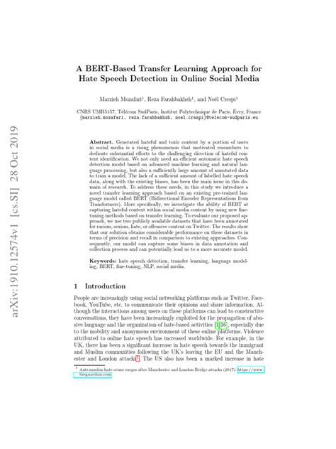 hate speech detection in online social media pdf machine learning