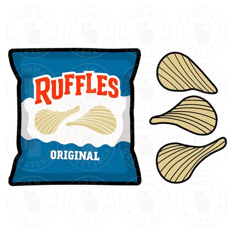 Bag Of Chips Ruffles Wavy Potato Chips Logo Bag Of Chips Clip Art
