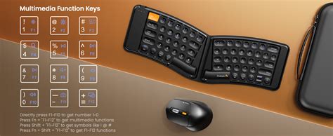 Protoarc Ergonomic Foldable Keyboard Mouse Xkm03 Portable Folding Bluetooth