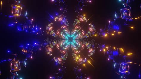 Rotaiting Abstract Multicolot Strobe Futuristic Trendy Surreal Vj