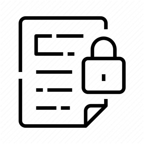 Document Lock Icon Download On Iconfinder On Iconfinder