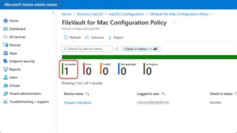 configure filevault disk encryption for macos with intune