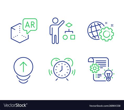 Algorithm Time Management And Augmented Reality Vector Image