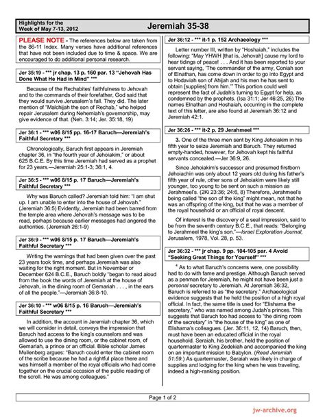 Calaméo Bible Highlights Jeremiah 35 38