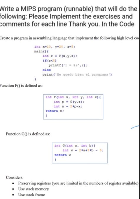 solved write a mips program runnable that will do the