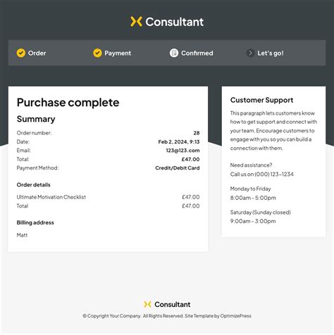 Consultant Checkout Order Summary Page Optimizepress