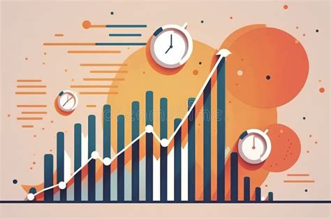 Vector Illustration Of Business Graph With Clock And Timer Eps 10