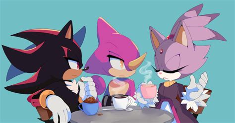 Shadow The Hedgehog Blaze The Cat And Espio The Chameleon Sonic Drawn By Motobug Danbooru