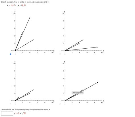 Solved Sketch A Graph Of U V And U V Using The Vectors U Chegg