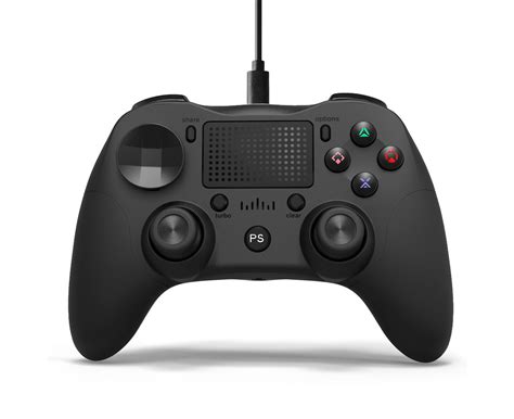 USB Wired Gamepad Game Controller Ergonomic Game Handle With Touchpad Double Joysticks