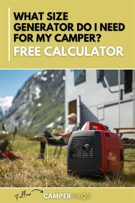 What size generator do i need for my camper free calculator – Artofit