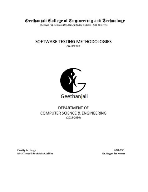Cse 402 Comprehensive Course On Software Testing Methodologies Studocu