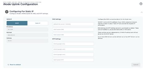 Configuring Static IP For An Edge Node Uplink Interface
