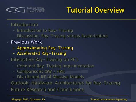 Ppt Afrigraph Tutorial B Interactive Ray Tracing Powerpoint