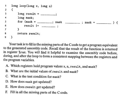 Solved Consider The Following Assembly Code Long Chegg