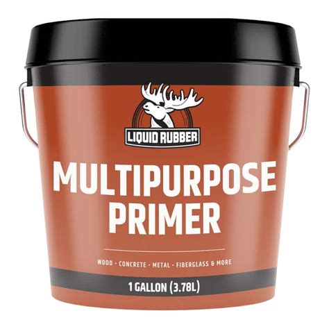 Liquid Rubber Multi Purpose Primer 1 Gal Fast Drying Water Based Interior Exterior Primer For