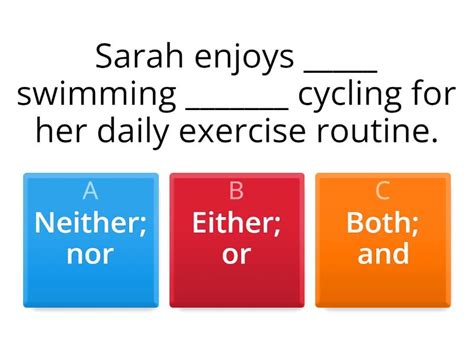 Correlative Conjunction Quiz Test