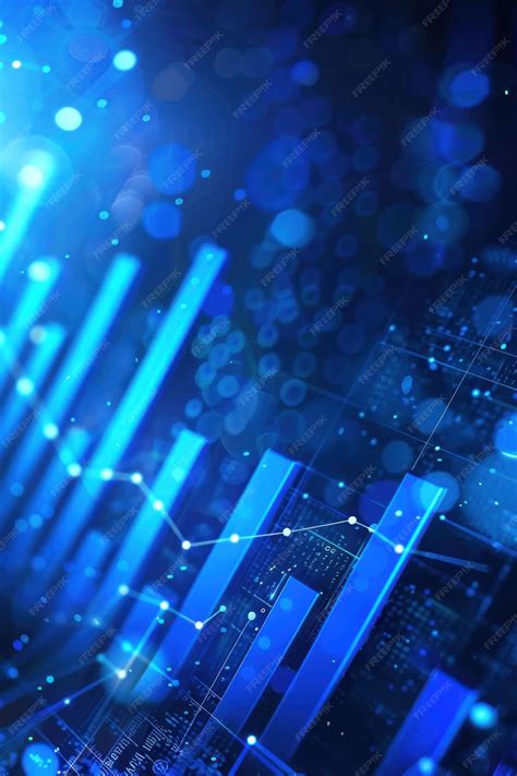 Blue Abstract Statistics Chart Wallpaper Background Illustration Ar 23