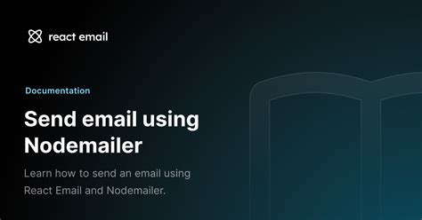 Send Email Using Nodemailer React Email