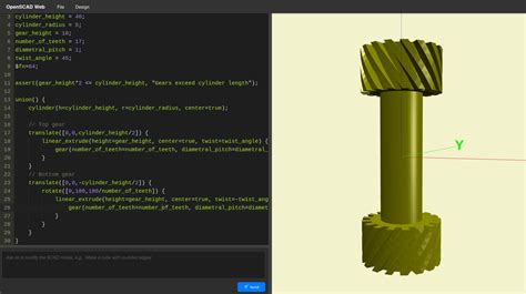 Online Openscad Editor With Ai Assistant Promptscad Free 3d Cad Tool