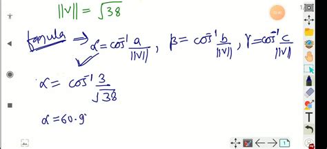 solved find the direction angles of each vector write each vector in