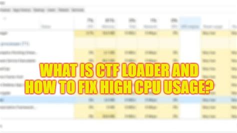 什麼是 CTF Loader ctfmon exe 以及如何修復高 CPU 使用率