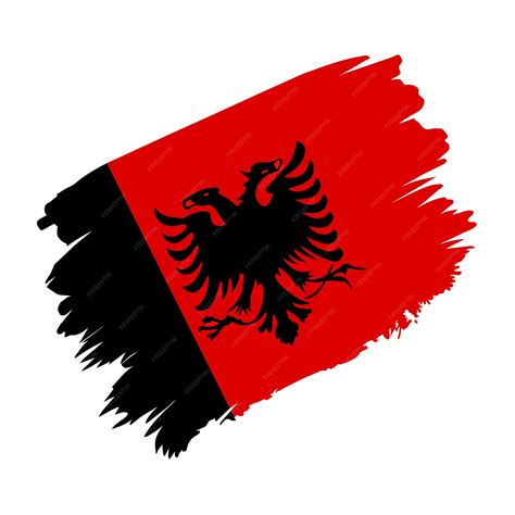 Premium Vector A Red Flag Of Albania With A Black Eagle On It
