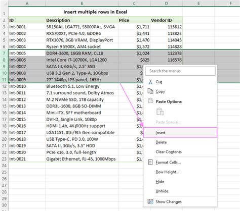 Mastering Efficiency Inserting Multiple Rows In Excel Enjoytechlife