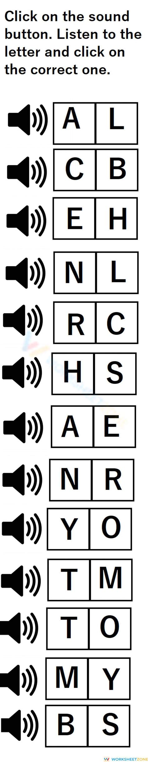 Letter Select Worksheet