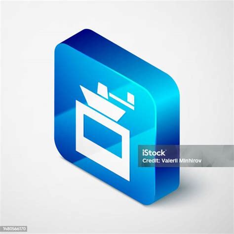 회색 배경에 격리 된 등색 수동 커피 분쇄기 아이콘 파란색 정사각형 버튼 벡터 3차원 형태에 대한 스톡 벡터 아트 및 기타 이미지 3차원 형태 고풍스런 골동품