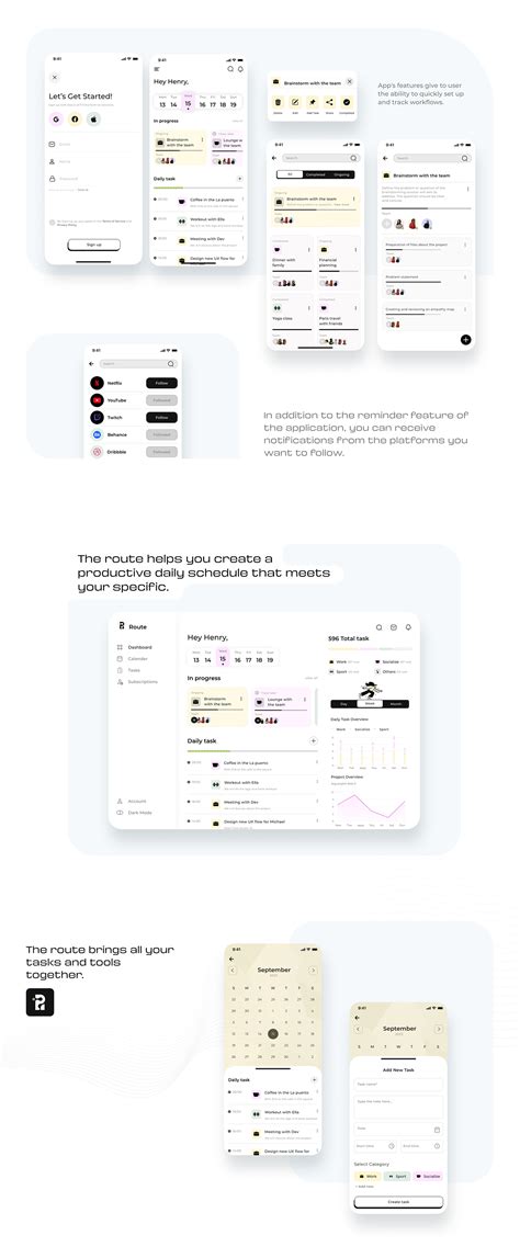 Route UI UX Planner App Behance